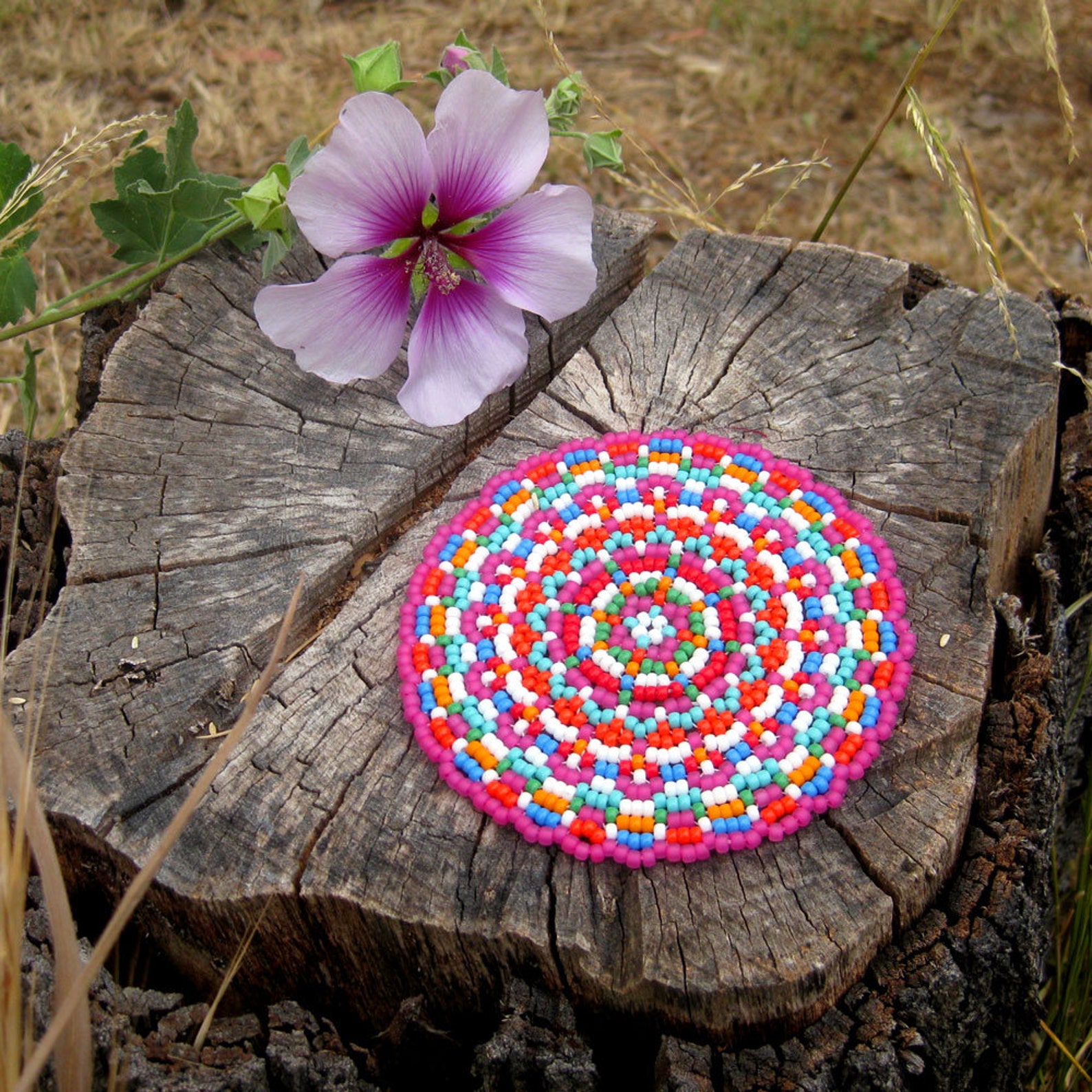Beaded Coaster Beading Tutorial, Seed Bead Pattern, Beading Pattern ...