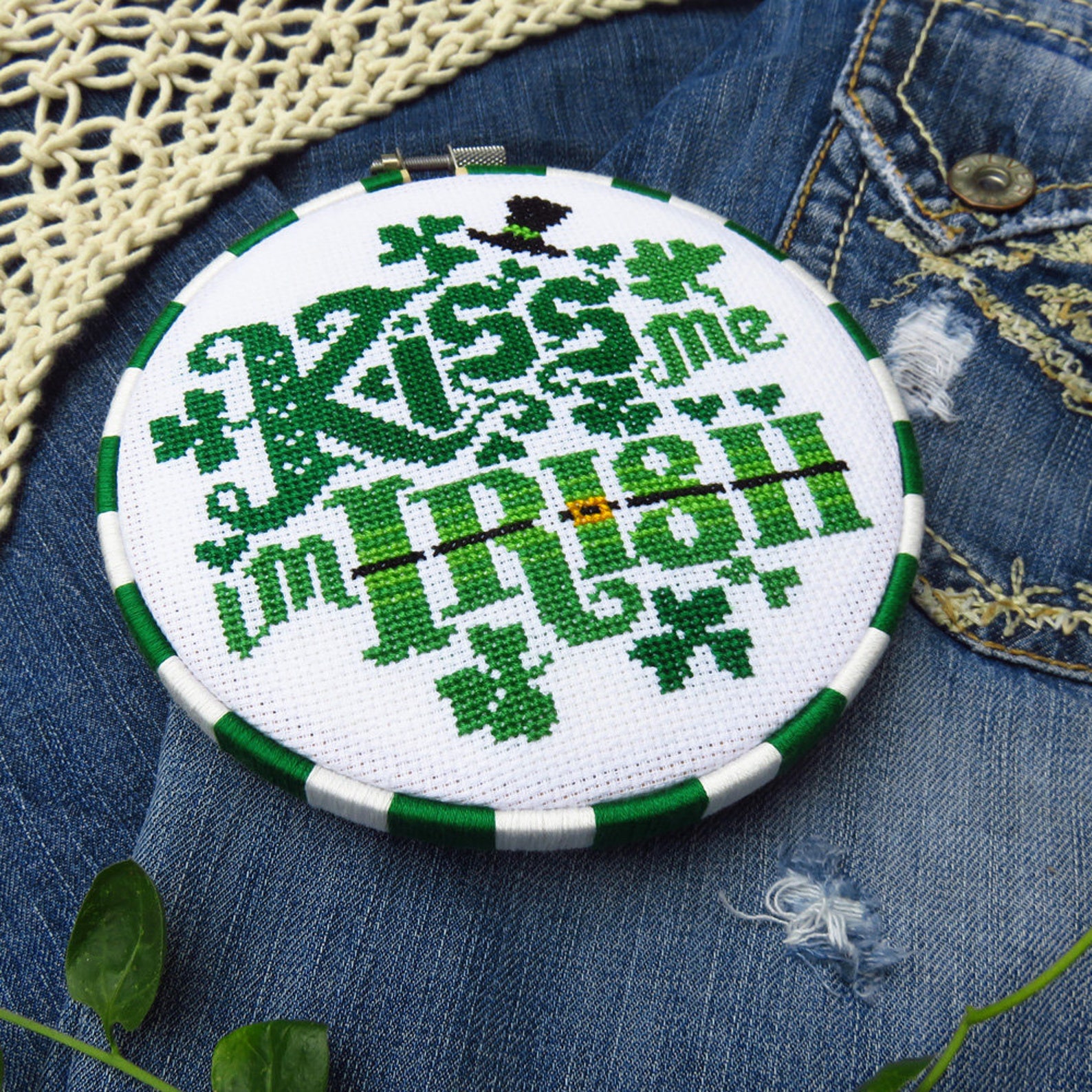 St Patricks Day Cross Stitch Pattern, Shamrock Cross Stitch Pdf, Irish ...