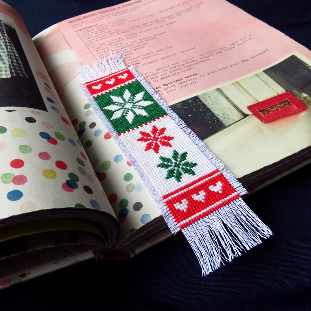Cross Stitch Bookmark, Christmas Cross Stitch Pattern, Bookmark Cross ...