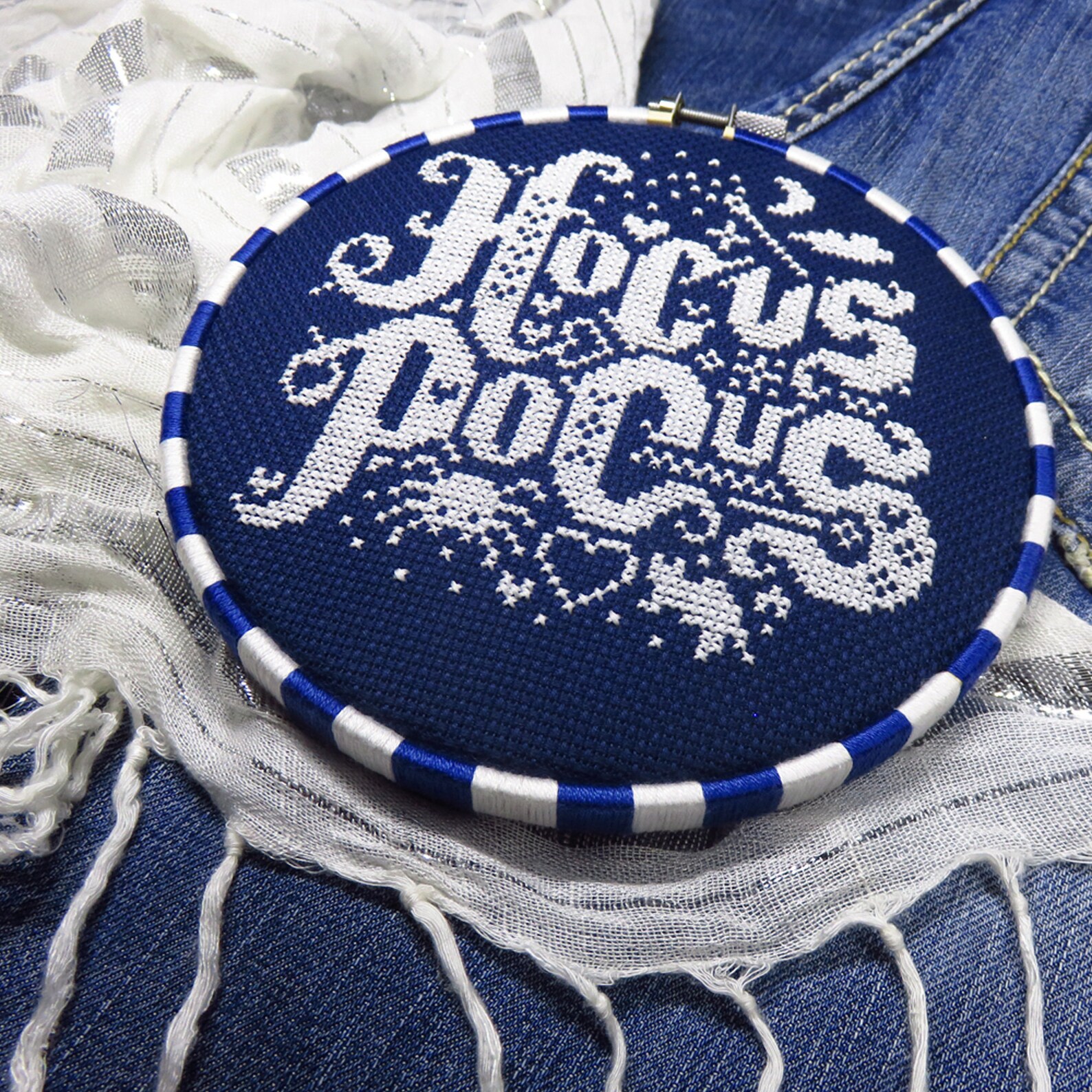 Hocus Pocus Cross Stitch Pattern, Halloween Sampler, Witch Cross Stitch ...