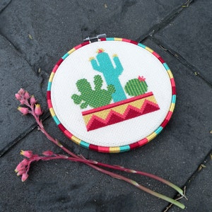 Cactus Cross Stitch Pattern, Cactus Needlepoint, Modern Cross Stitch ...