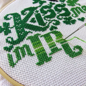 St Patricks Day Cross Stitch Pattern, Shamrock Cross Stitch Pdf, Irish ...