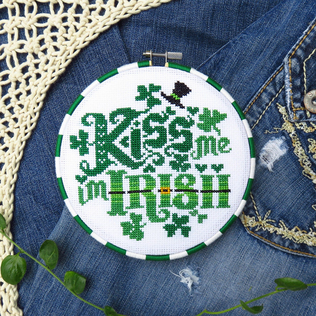 St Patricks Day Cross Stitch Pattern, Shamrock Cross Stitch Pdf, Irish ...