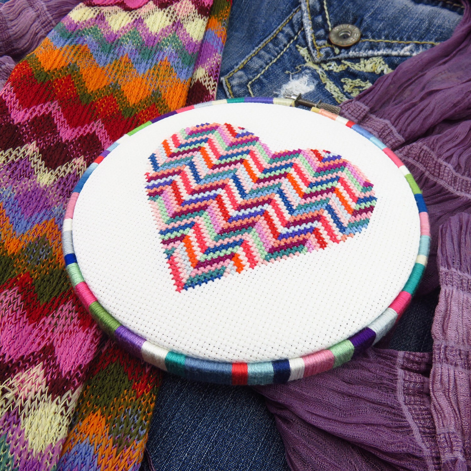 Valentines Day Cross Stitch Pattern Counted Cross Stitch - Etsy