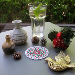 Christmas Coaster Seed Bead Pattern, Toho Seed Beads Pdf Pattern ...