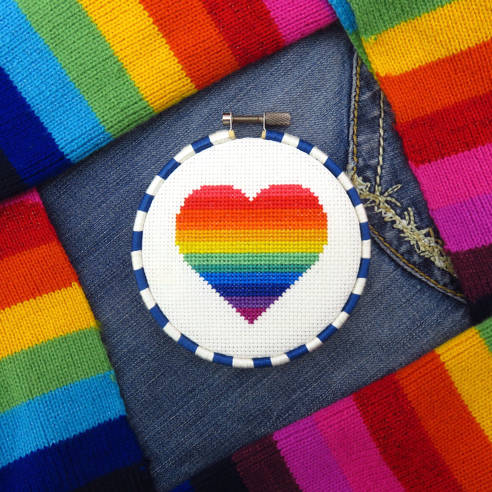 LGBTQ Cross Stitch Pattern Lesbian Cross Stitch Gay Pride - Etsy