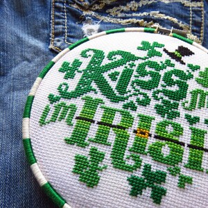 St Patricks Day Cross Stitch Pattern, Shamrock Cross Stitch Pdf, Irish ...