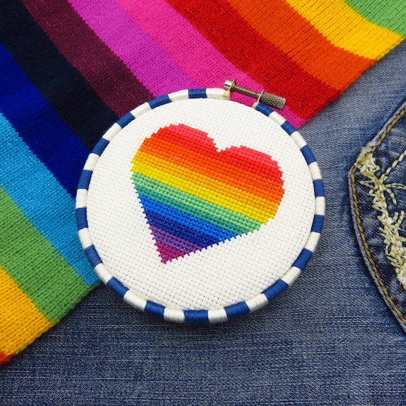 LGBTQ Cross Stitch Pattern Lesbian Cross Stitch Gay Pride - Etsy