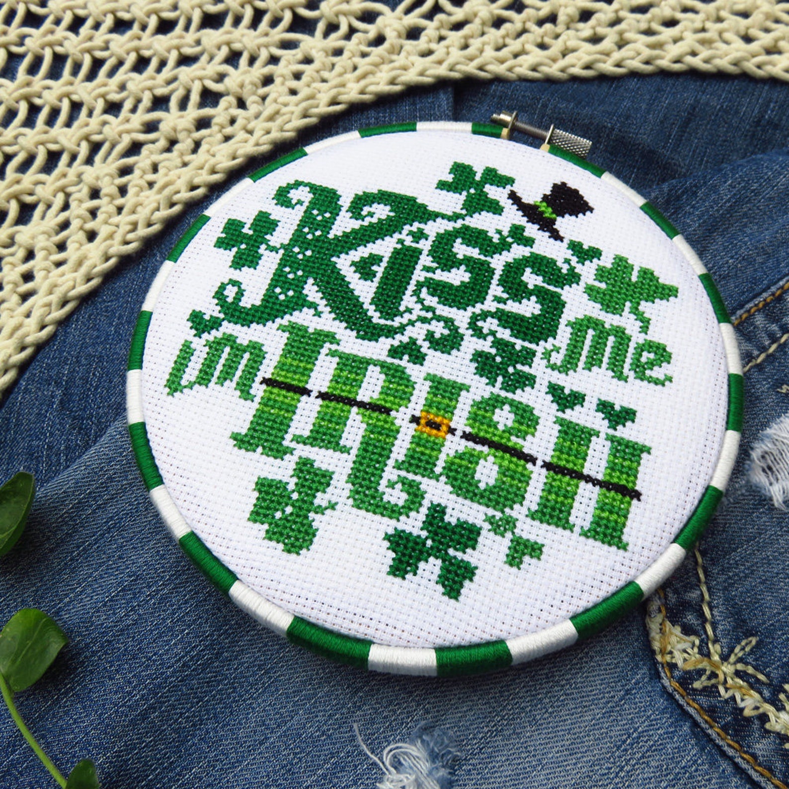 St Patricks Day Cross Stitch Pattern, Shamrock Cross Stitch Pdf, Irish ...