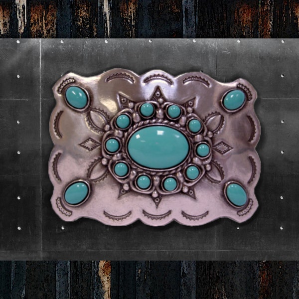 Turquoise Belt Buckle - Etsy