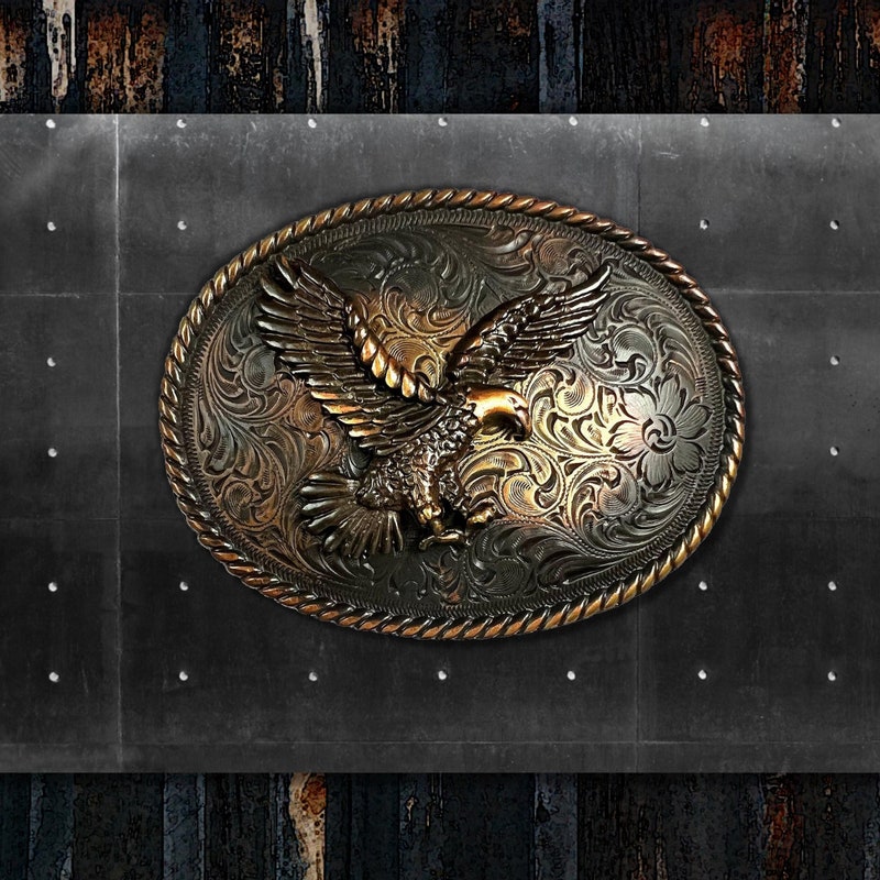 Western Style Eagle Belt Buckle - Etsy