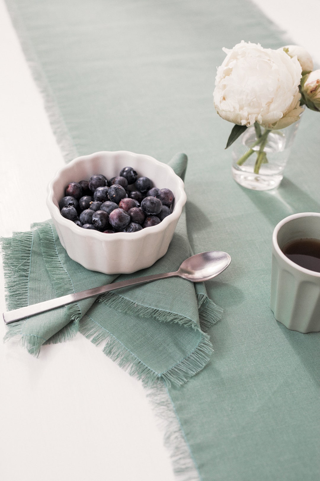 Modern Table Runner With Fridges,linen Napkin With Fridges,variety ...