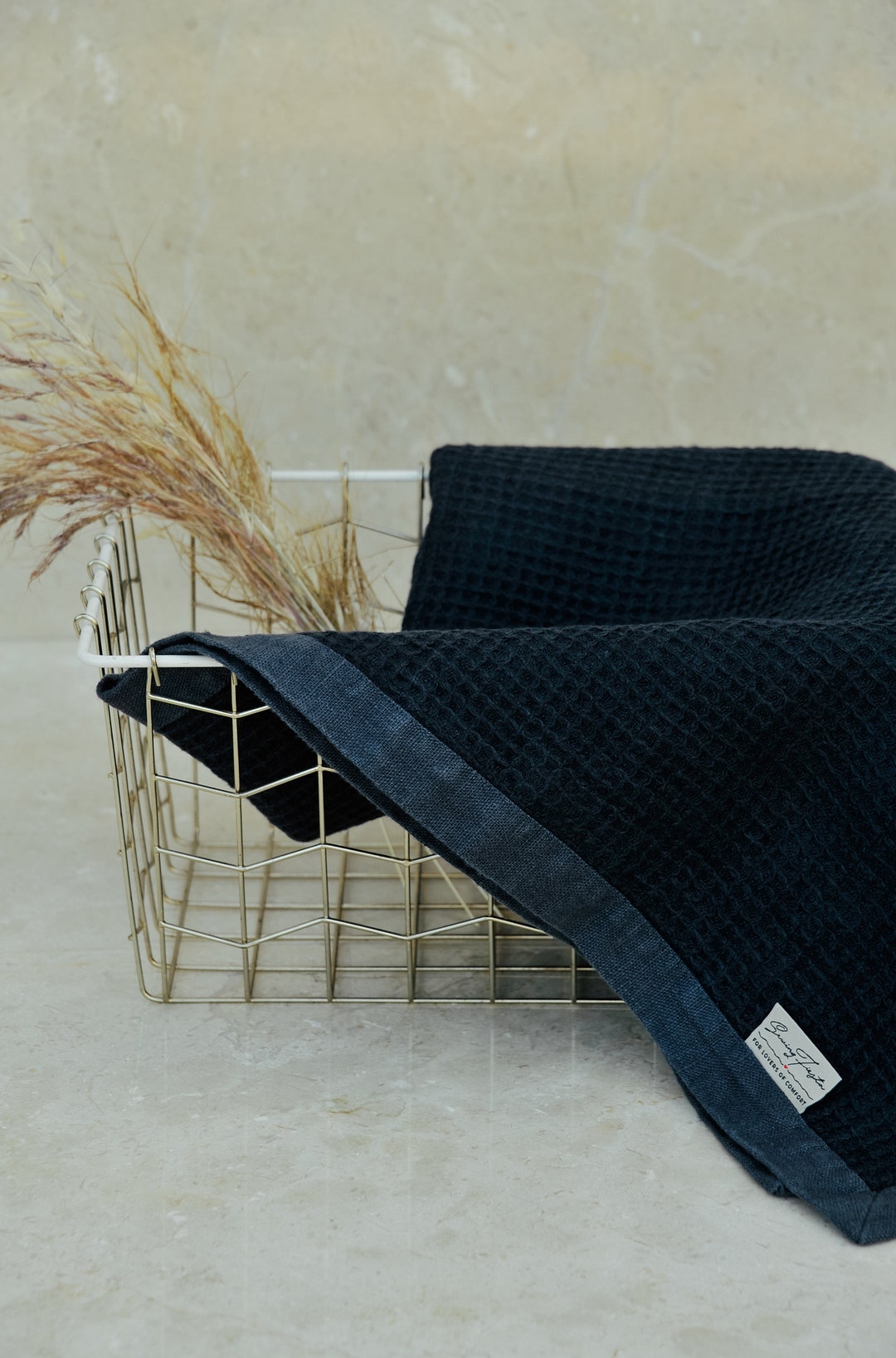 Double-layer Linen Waffle Bath Mat for Bath and Shower Bliss - Etsy