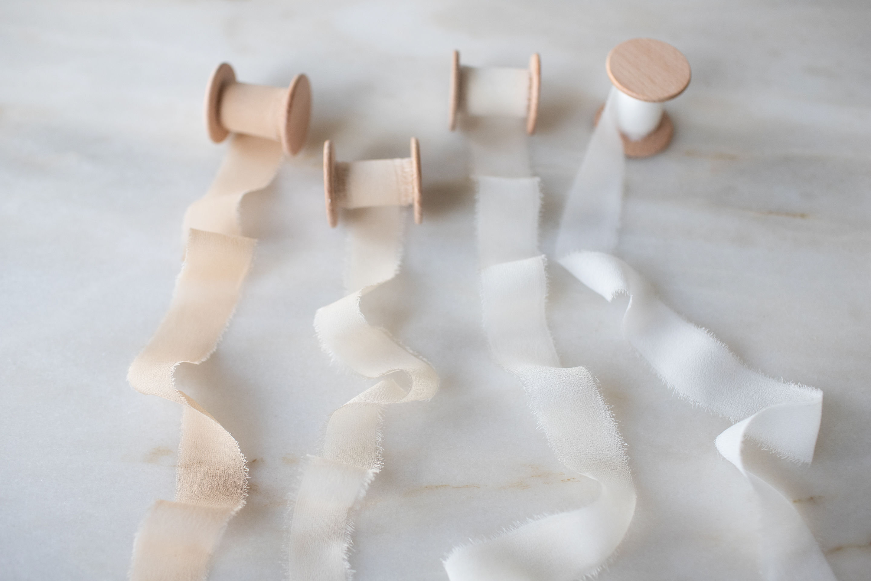 White silk chiffon ribbon 1 wide handmade hand dyed | Etsy