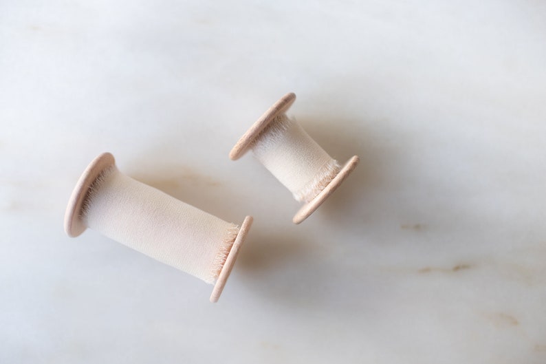 Champagne Cream Silk Chiffon Ribbon 2 Wide Hand Dyed | Etsy