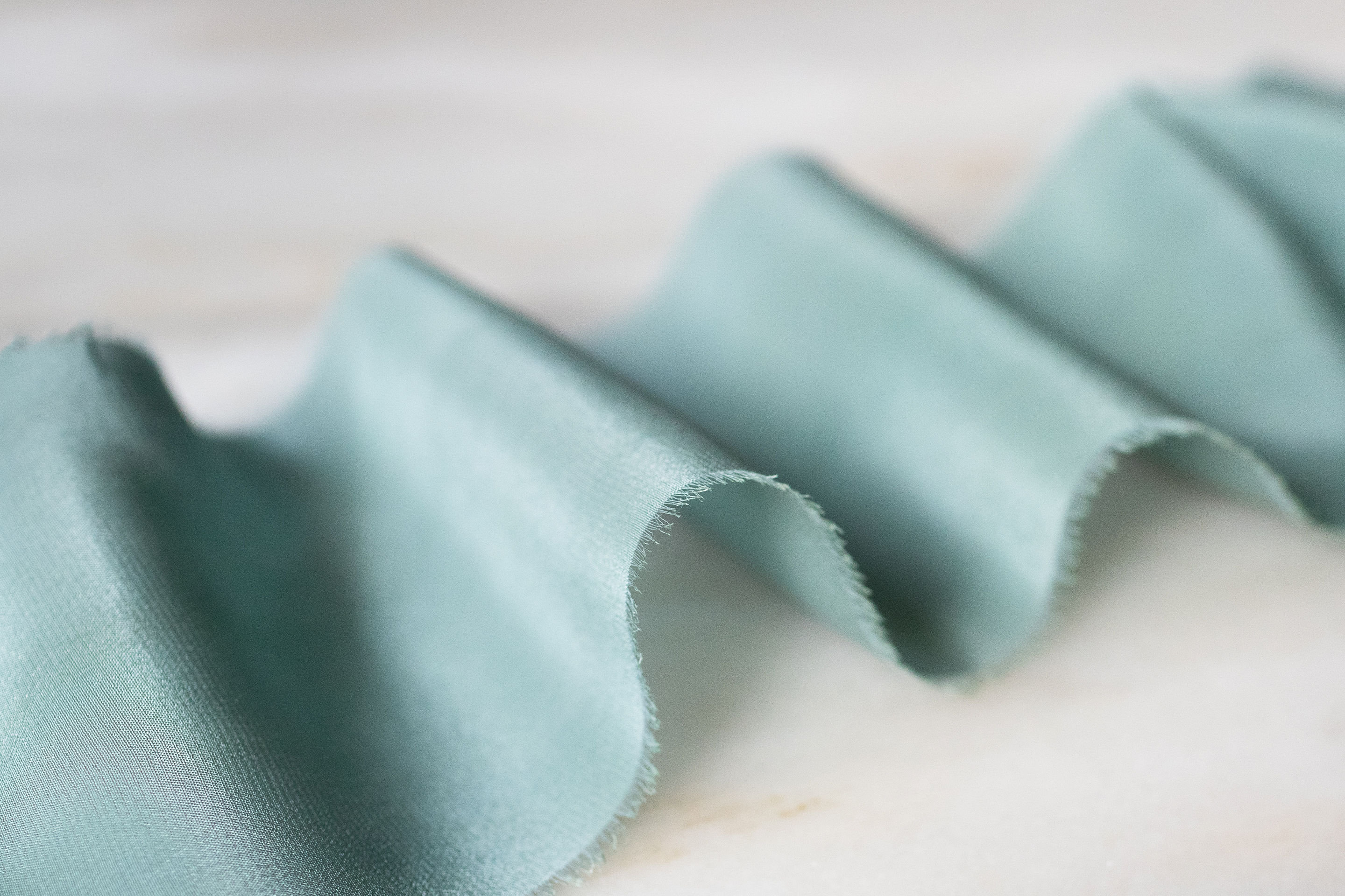 Seaglass Blue-green Silk Ribbon 2 Wide Handmade | Etsy