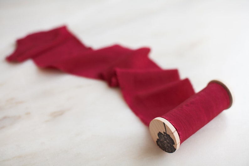 Crimson Red Silk Ribbon 4 Wide Handmade and Hand - Etsy