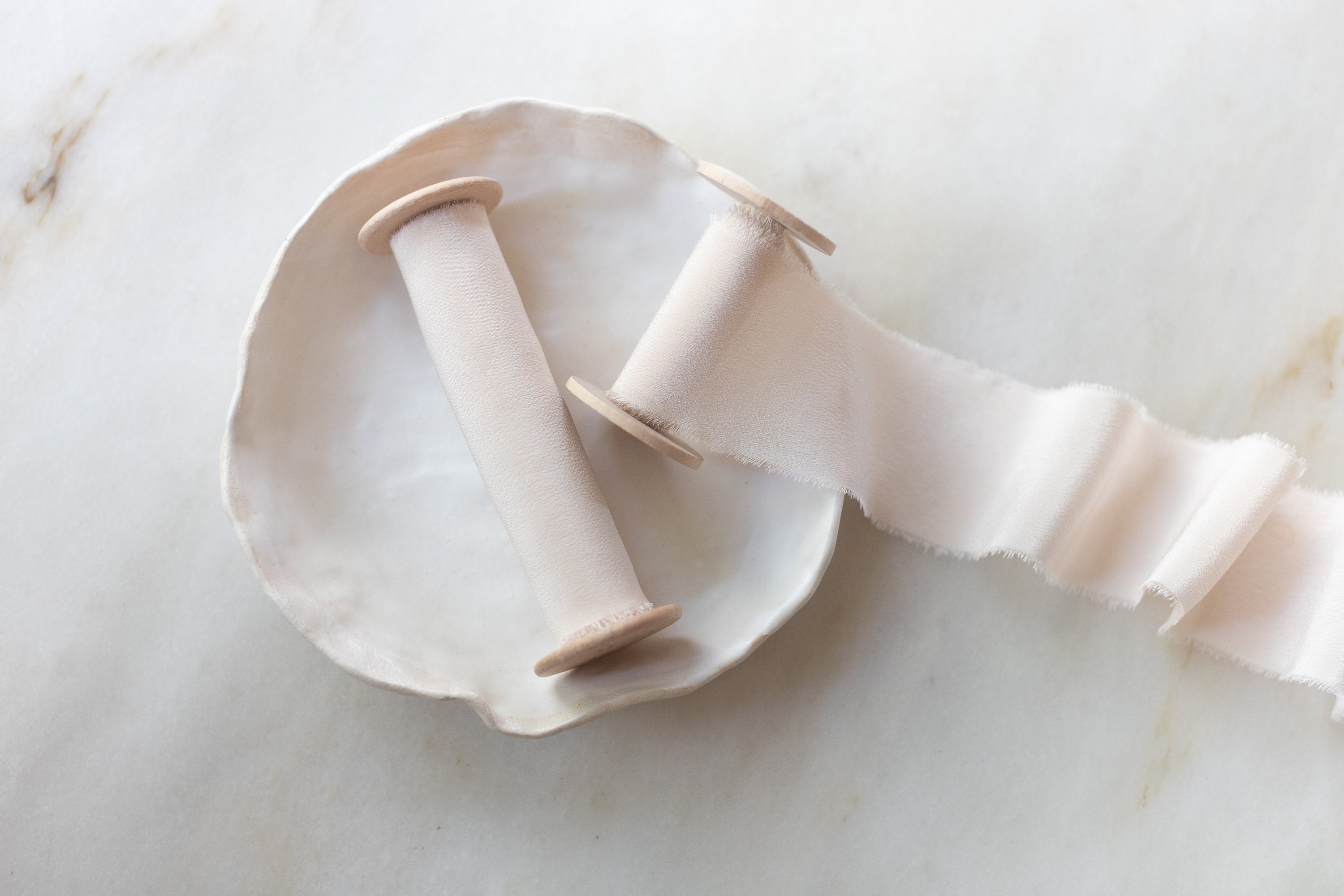 Pale Blush silk ribbon 2 wide handmade hand-dyed | Etsy