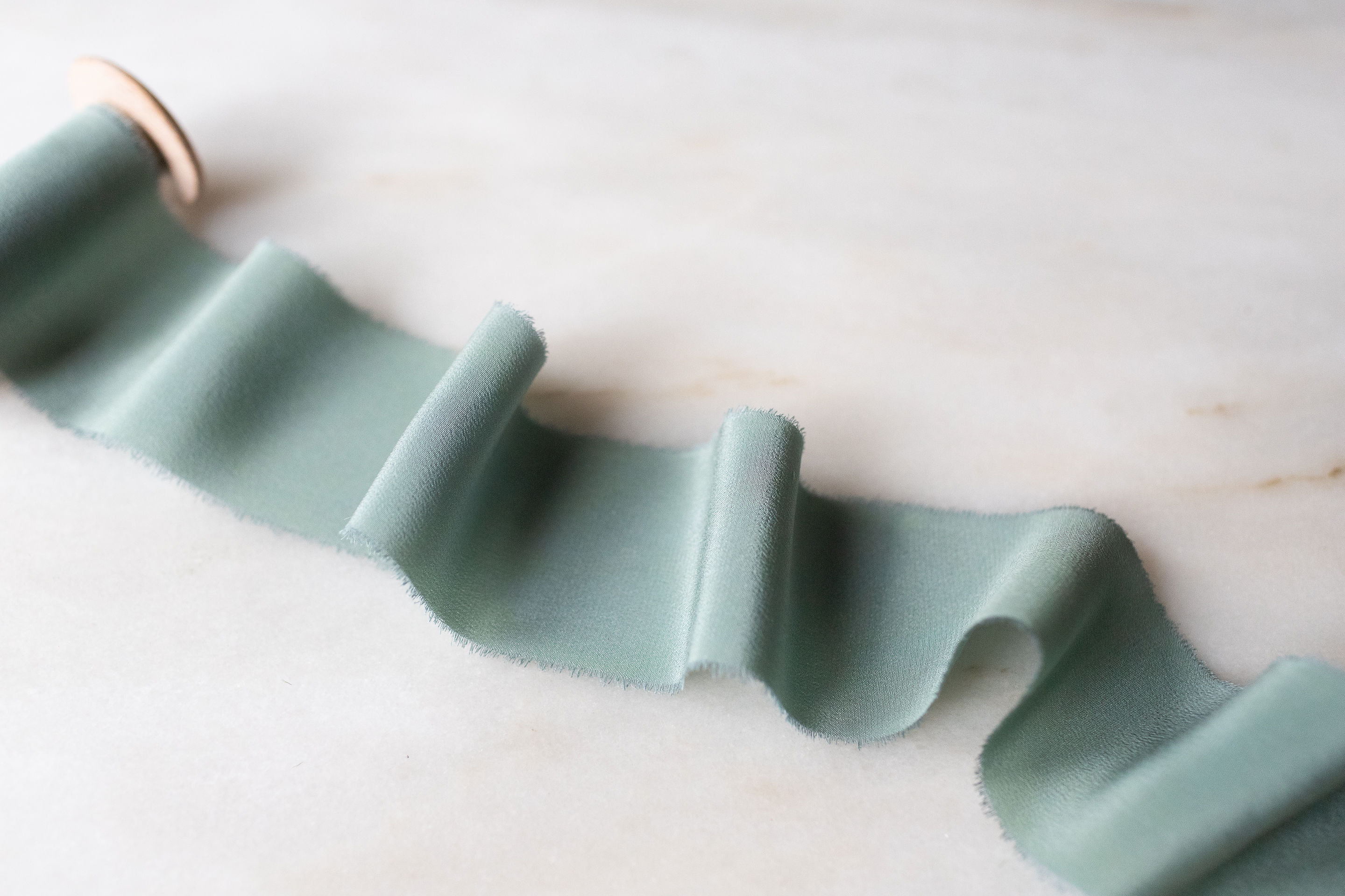 Seaglass Blue-green Silk Ribbon 2 Wide Handmade | Etsy