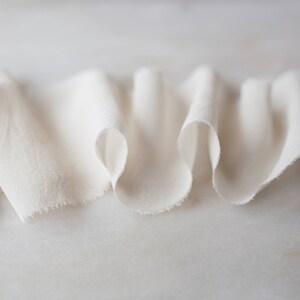 Champagne Cream Silk Chiffon Ribbon, 2" Wide | Handmade, Hand Dyed for ...