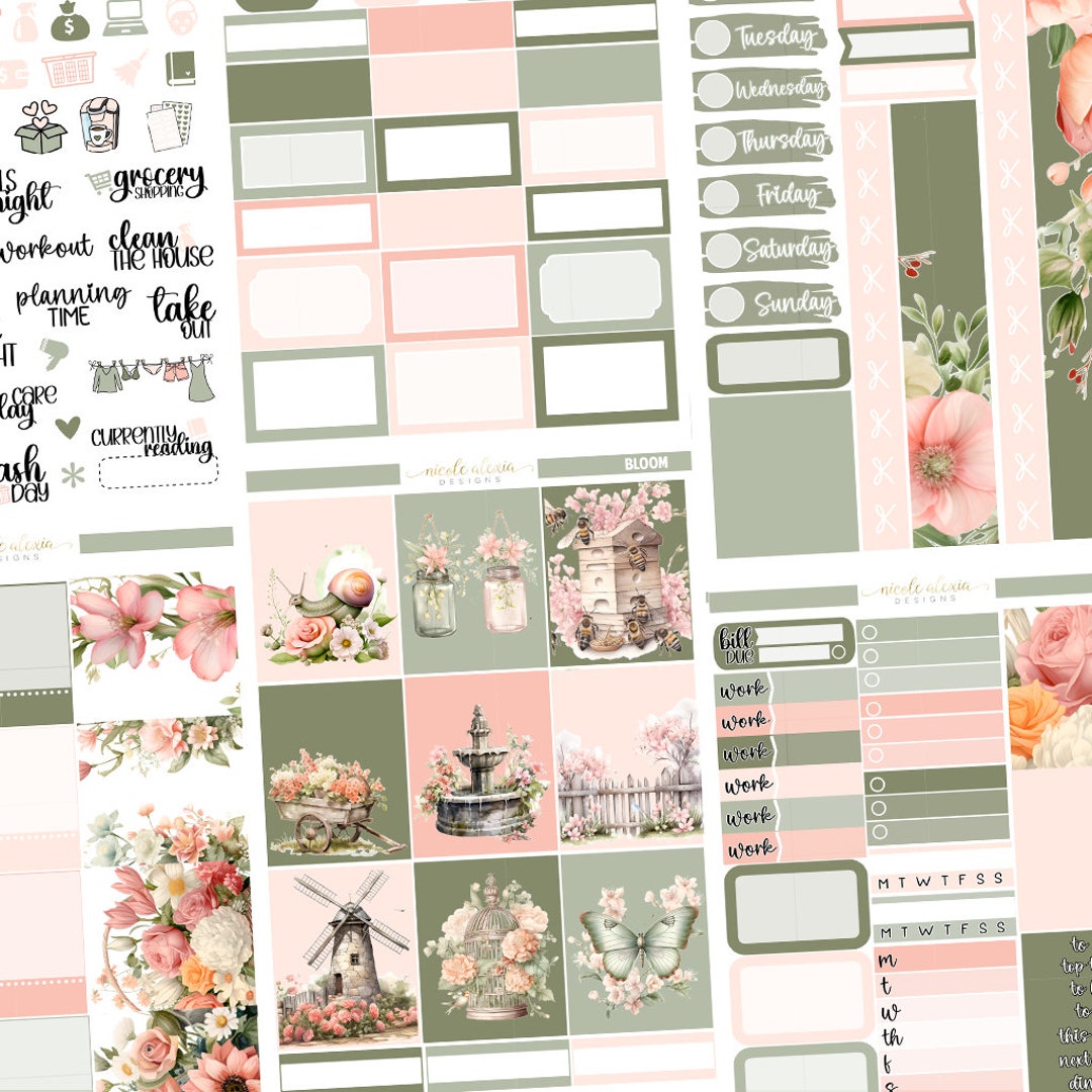 Bloom Deluxe Planner Sticker Kit, Planner Stickers - Etsy