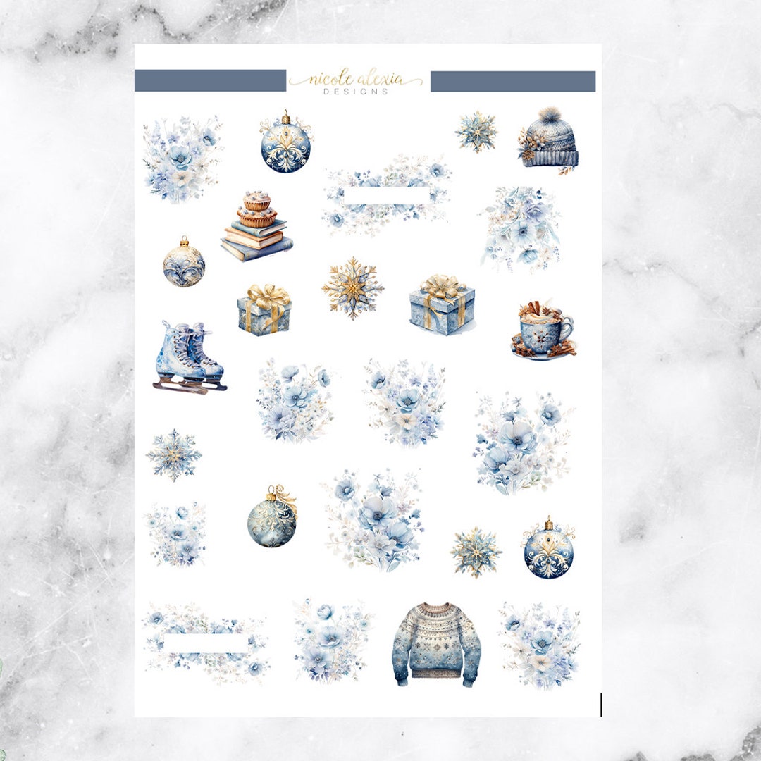 Let It Snow Deco, Planner Stickers - Etsy