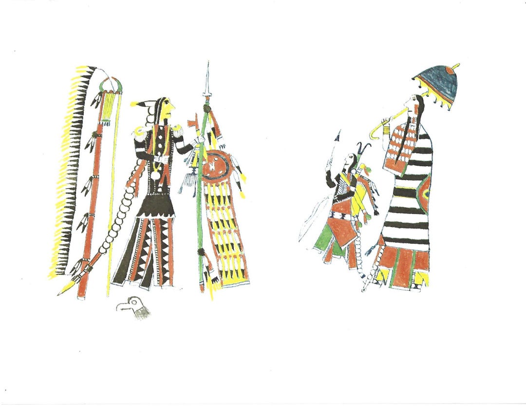 Cheyenne Family, Attributed to Howling Wolf | Ledger Drawing ...