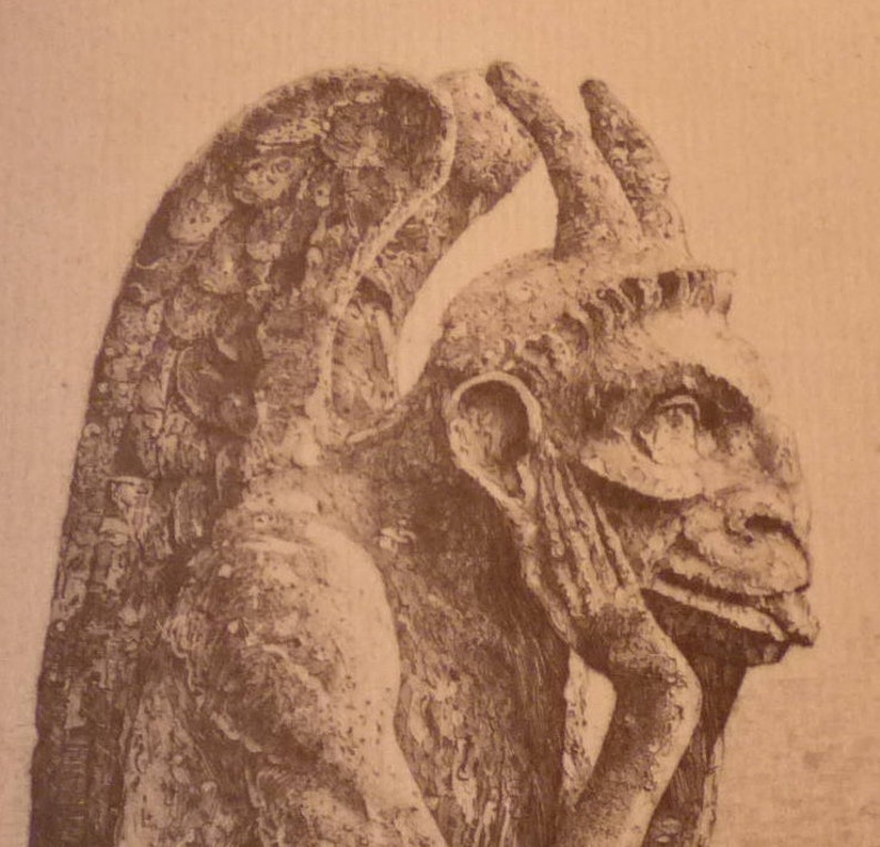 Gargoyle John Taylor Arms Notre Dame Beautiful Art Print - Etsy