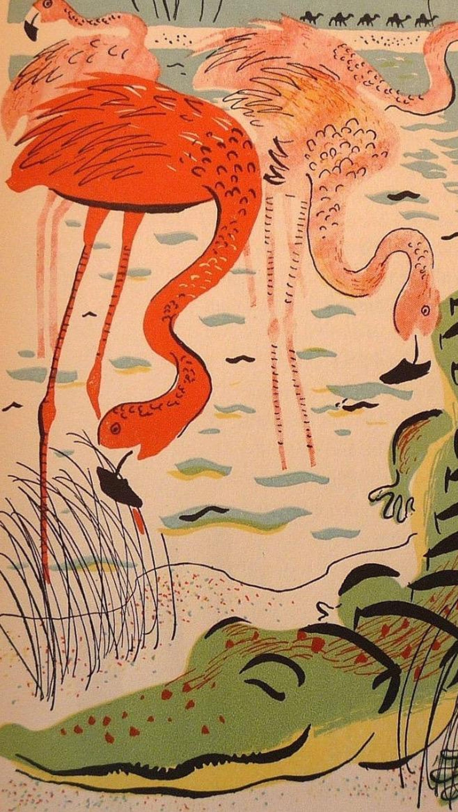 Flamingo and Friends Poster Large 24 by 36 Inch Print Florida Scene ...