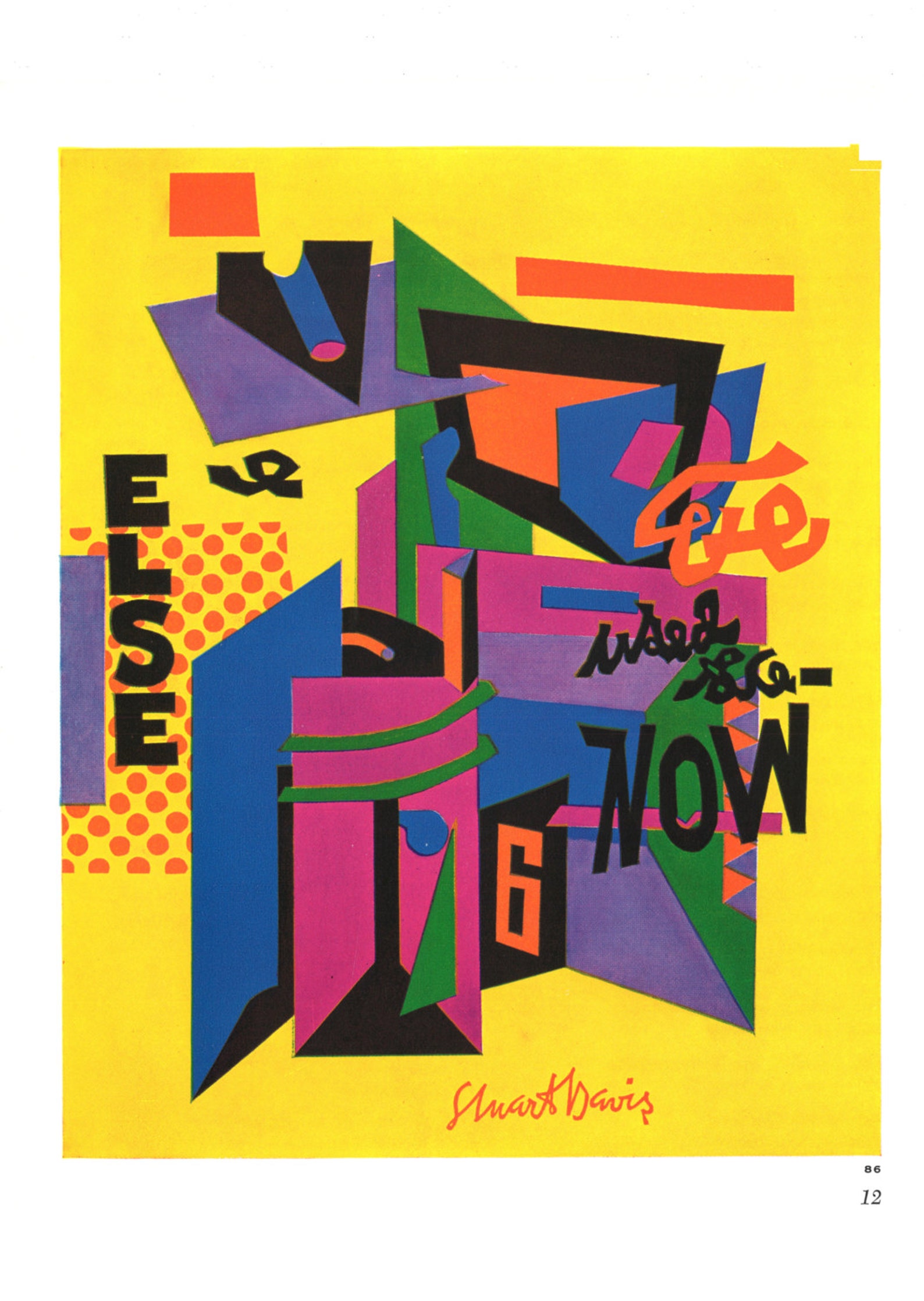 Owh in San Pao Stuart Davis 1953 Print of Abstract Expressionist Art ...