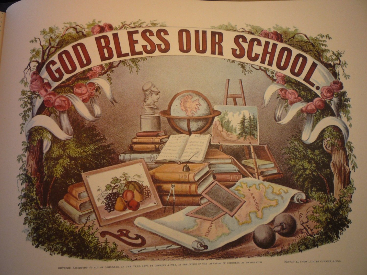 God Bless Our School Perfect Gift for a Teacher or Friend Hang in the ...