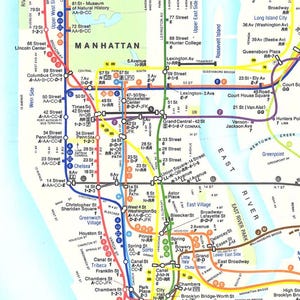 New York Subway Map 1980s View of Manhattan and the Boroughs. Take a ...