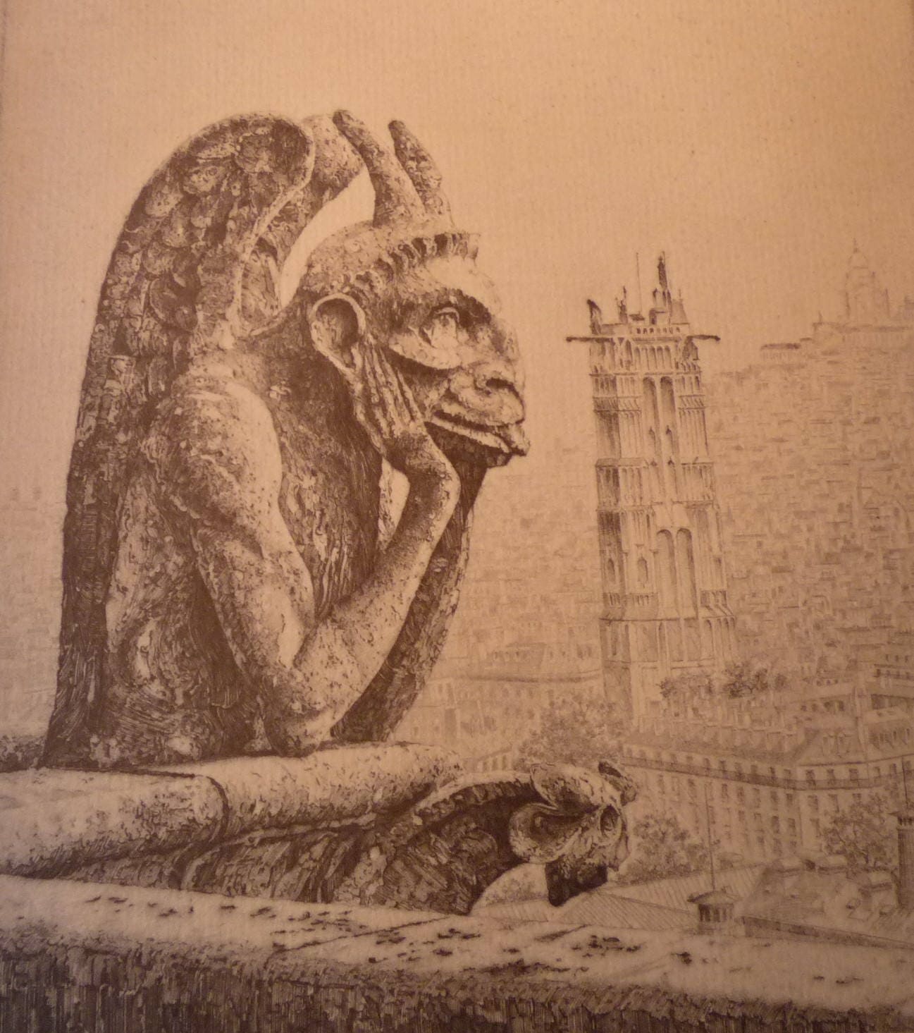 Gargoyle John Taylor Arms Notre Dame Beautiful Art Print - Etsy