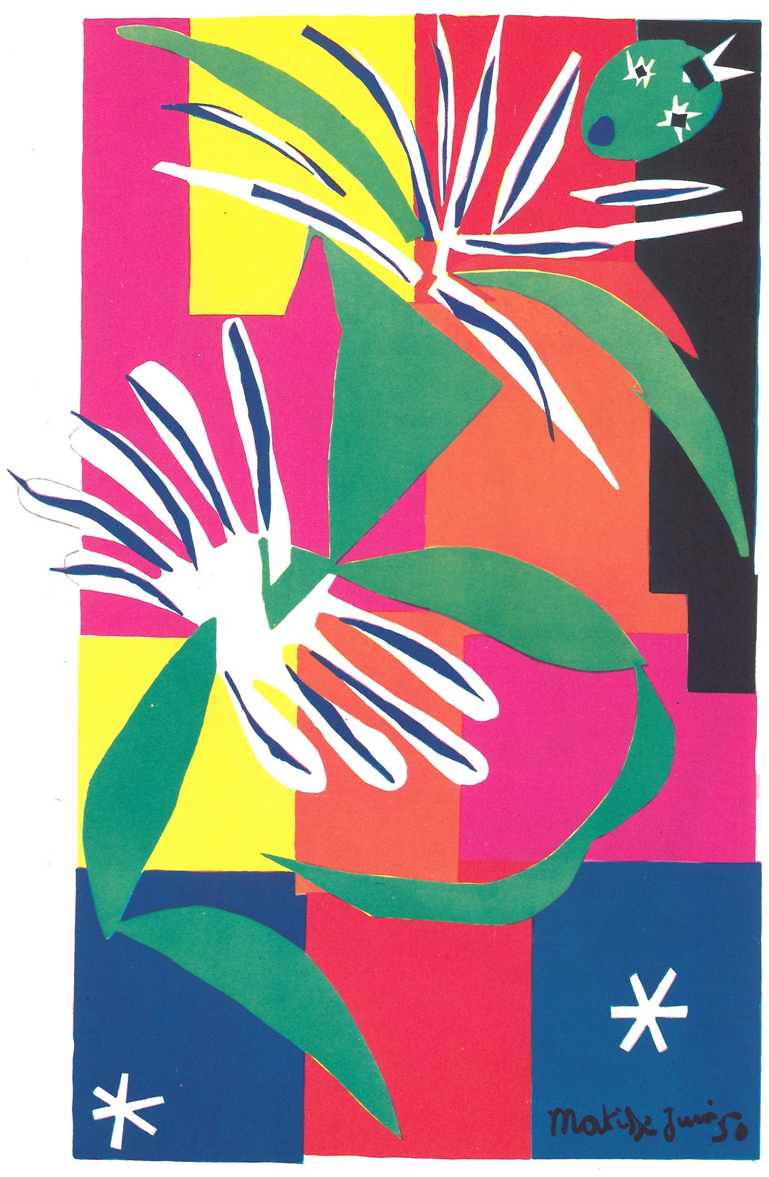 Matisse - Creole Dancer - Lively Abstract. Bold Bright Colors Beautiful ...