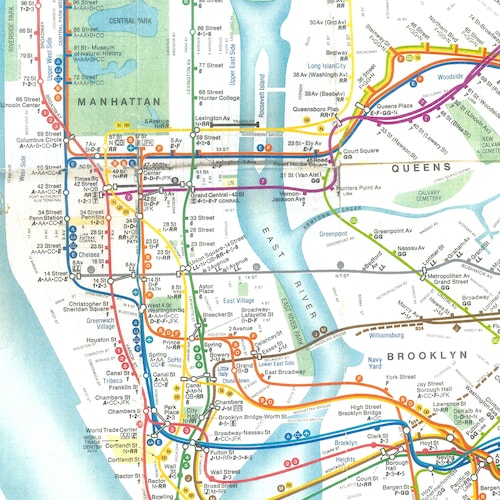 New York Subway Map 1980s View of Manhattan and the Boroughs. - Etsy