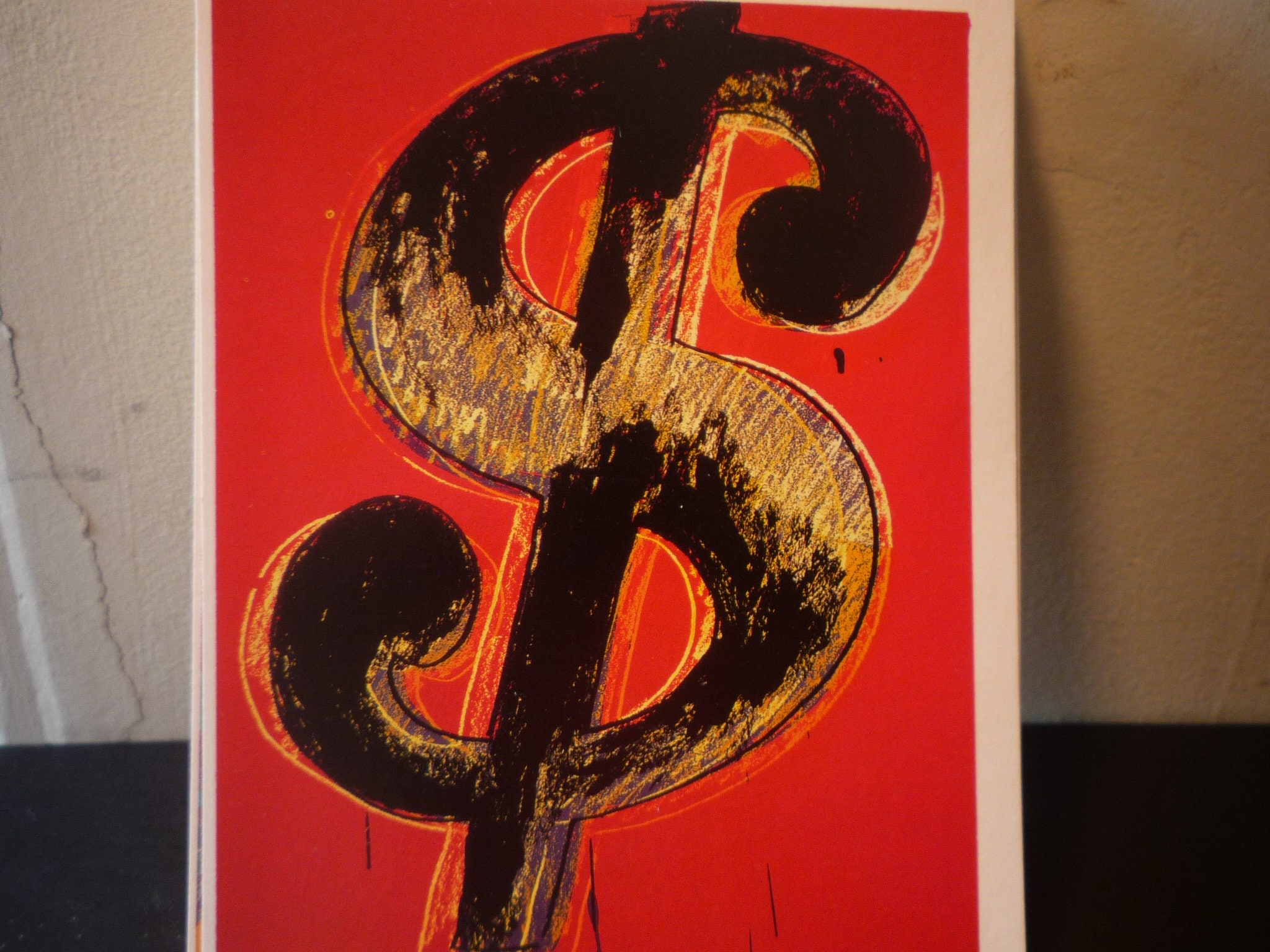 Warhol Dollar Sign - Large Flaming Sign Graphic Art From the 1980s ...