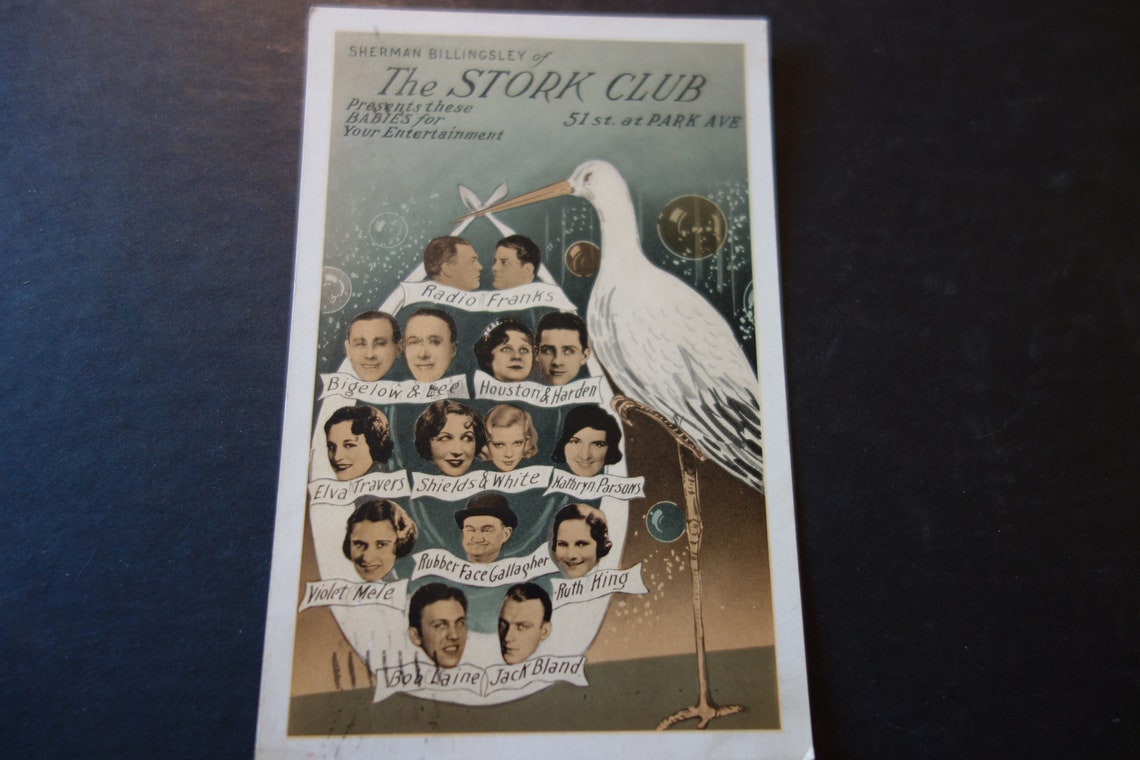 Stork Club Poster 1940s Retro Reproduction Framable Print - New York ...
