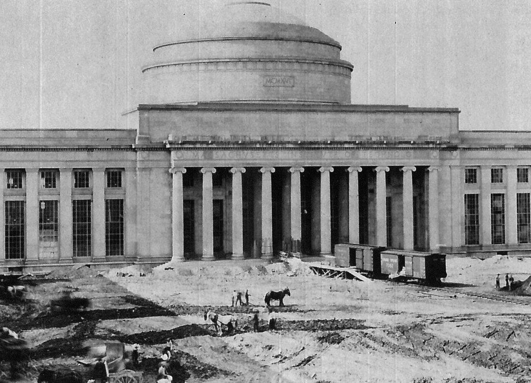 MIT Great Dome 1915 Under Construction Laminated 18 by 24 in ...