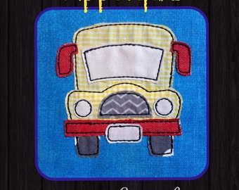 School Bus Digital Machine Embroidery Applique Design 4 Sizes - Etsy