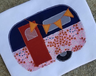 Camping Trailer Machine Embroidery Design RV Camper - Etsy