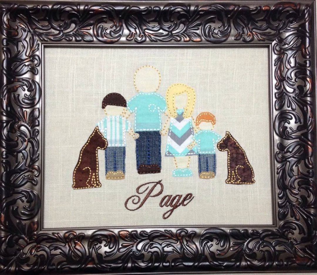 Family Set My Family Photo Applique DIGITAL Embroidery Design - Etsy