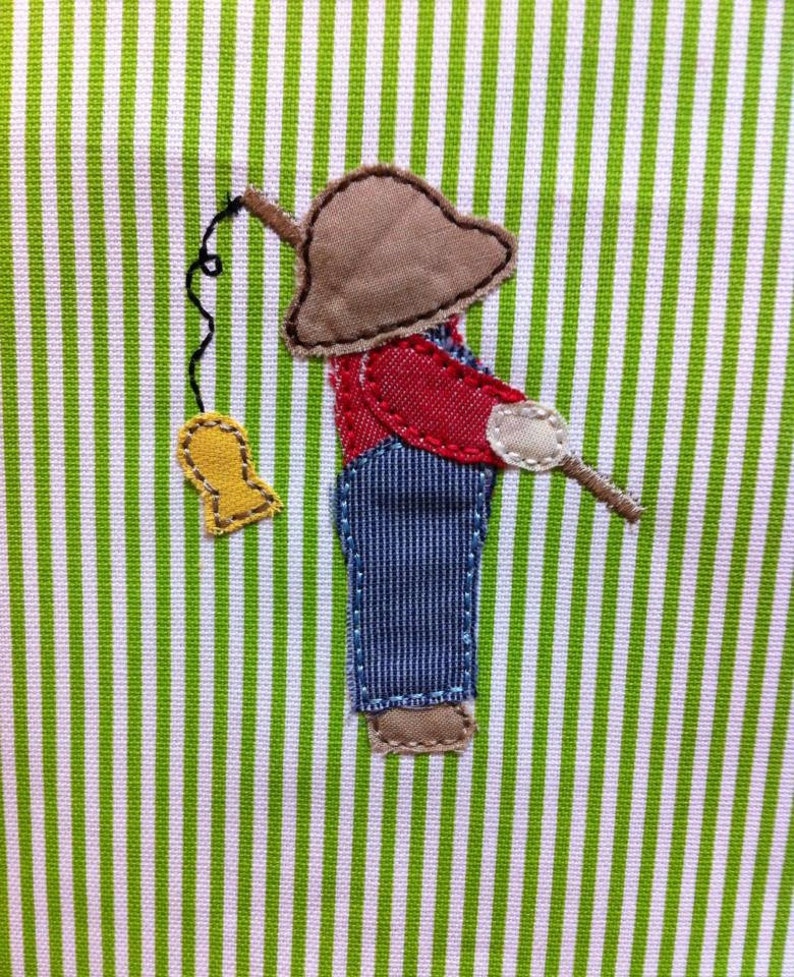 ITH Maw's Overall Sam Raggy Applique DIGITAL Embroidery Design - Etsy