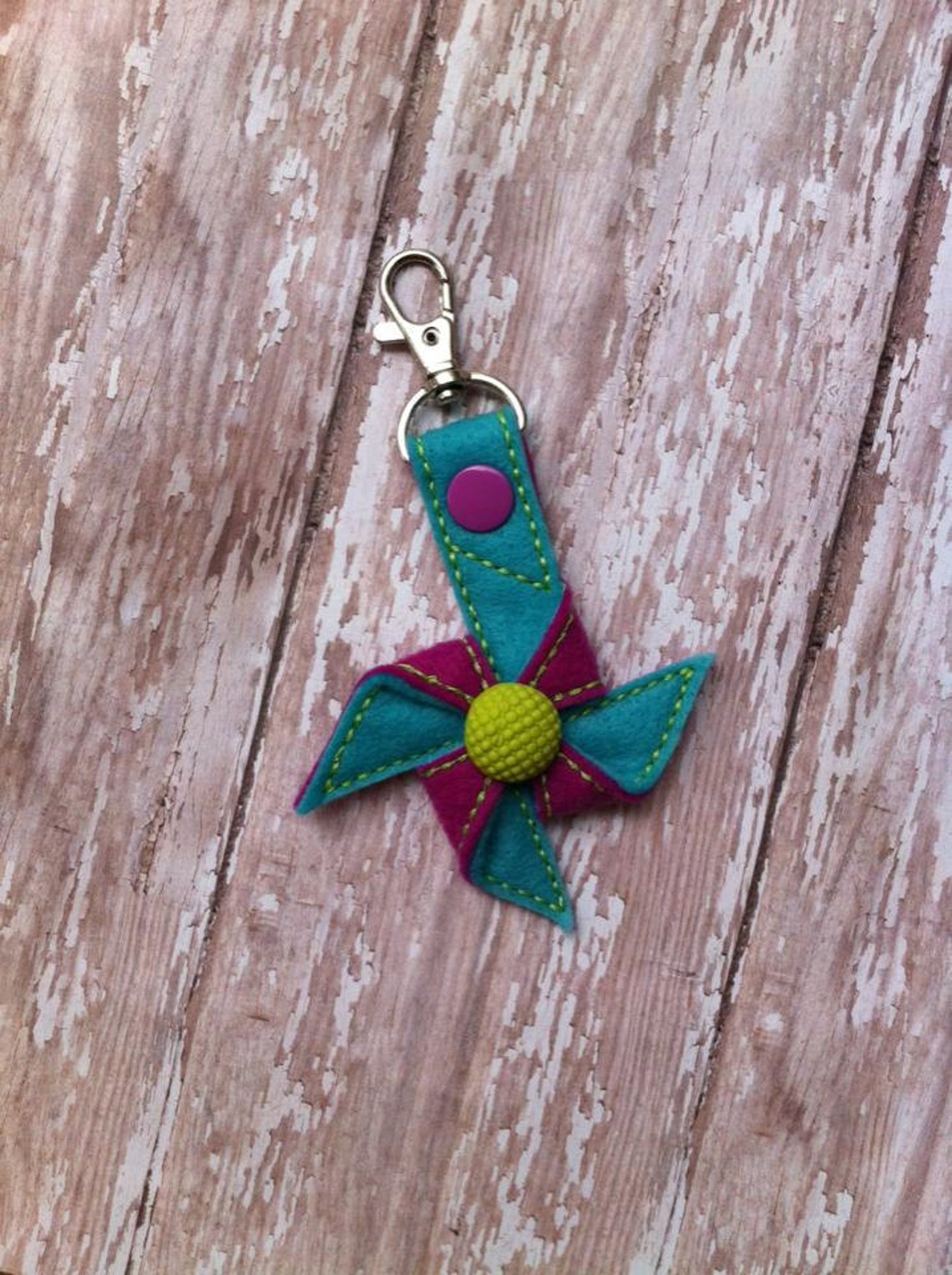 ITH Pinwheel Snap Tab DIGITAL Embroidery Design | Etsy