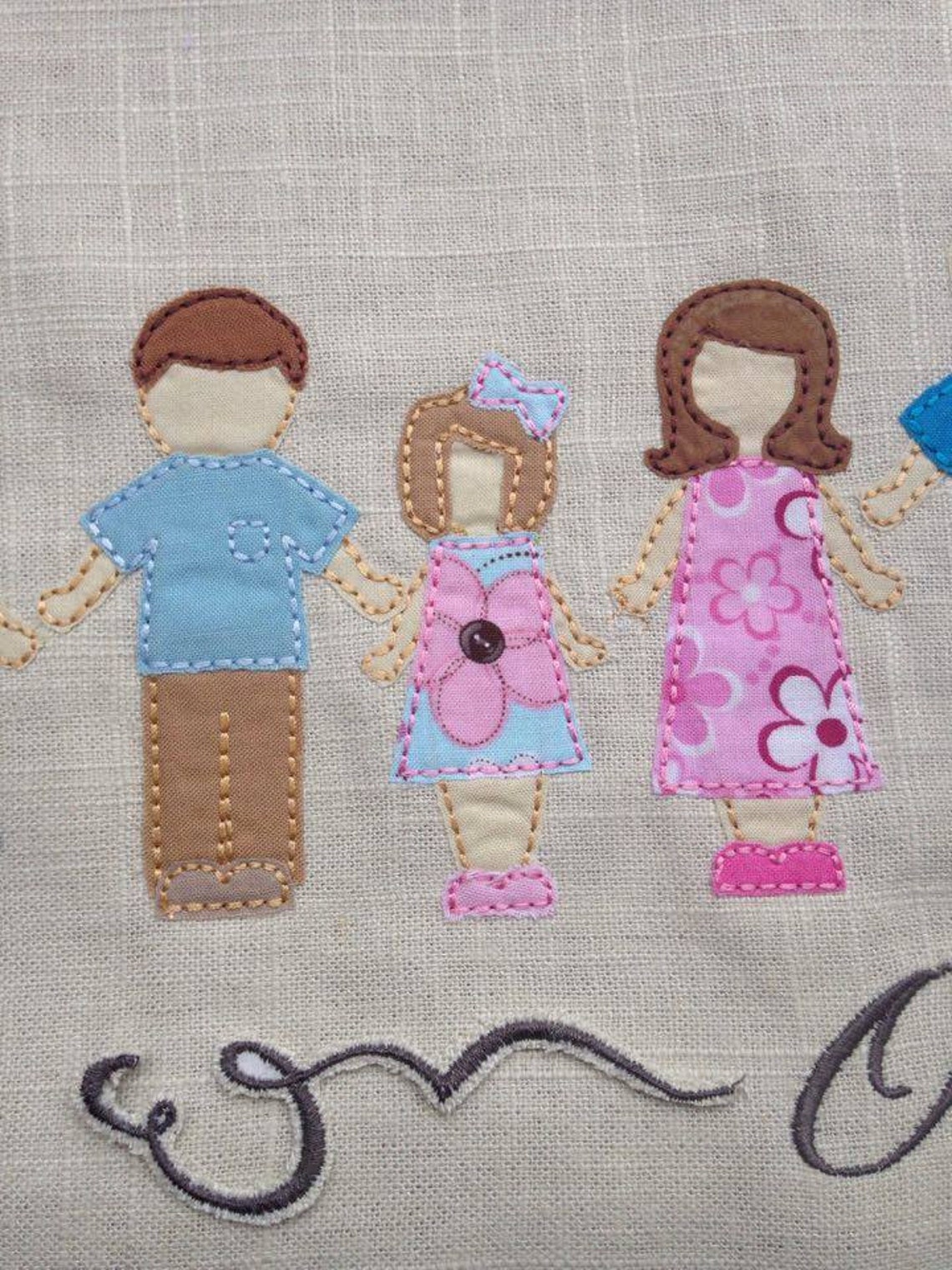 Sally My Family Photo Applique DIGITAL Embroidery Design 5 | Etsy
