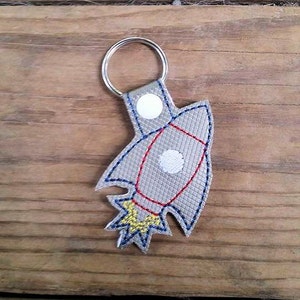 ITH Rocket Ship Snap Tab/key Fob DIGITAL Embroidery Design - Etsy