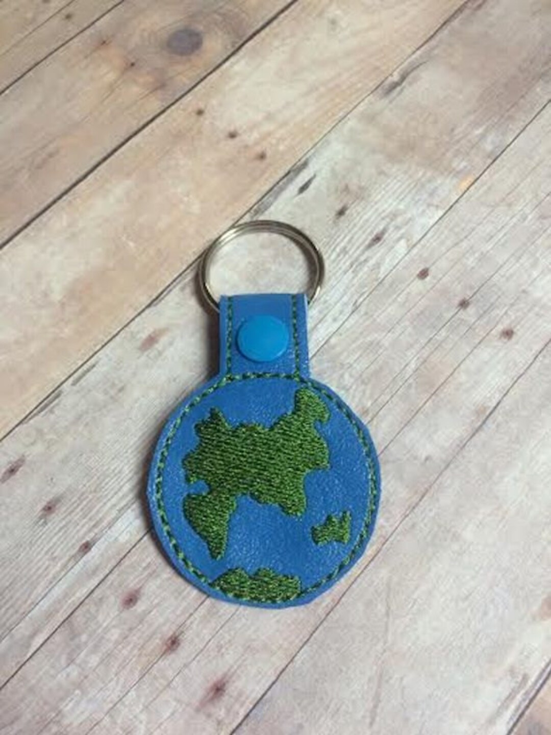 ITH Earth Snap Tab/key Fob DIGITAL Embroidery Design - Etsy