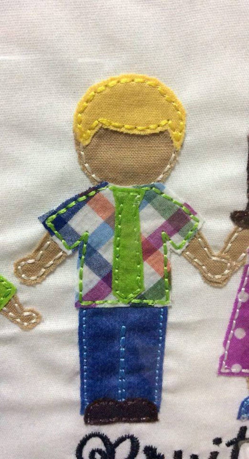 Men & Boy Set My Family Photo Applique DIGITAL Embroidery Design - 10 ...