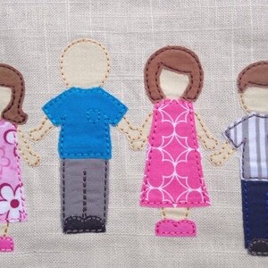 Women & Girl Set My Family Photo Applique DIGITAL Embroidery Design ...