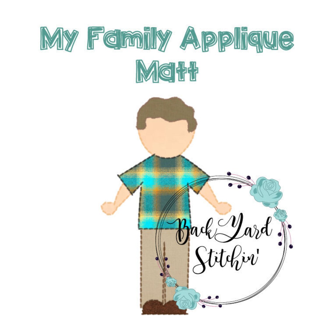 Matt My Family Photo Applique DIGITAL Embroidery Design 5 | Etsy