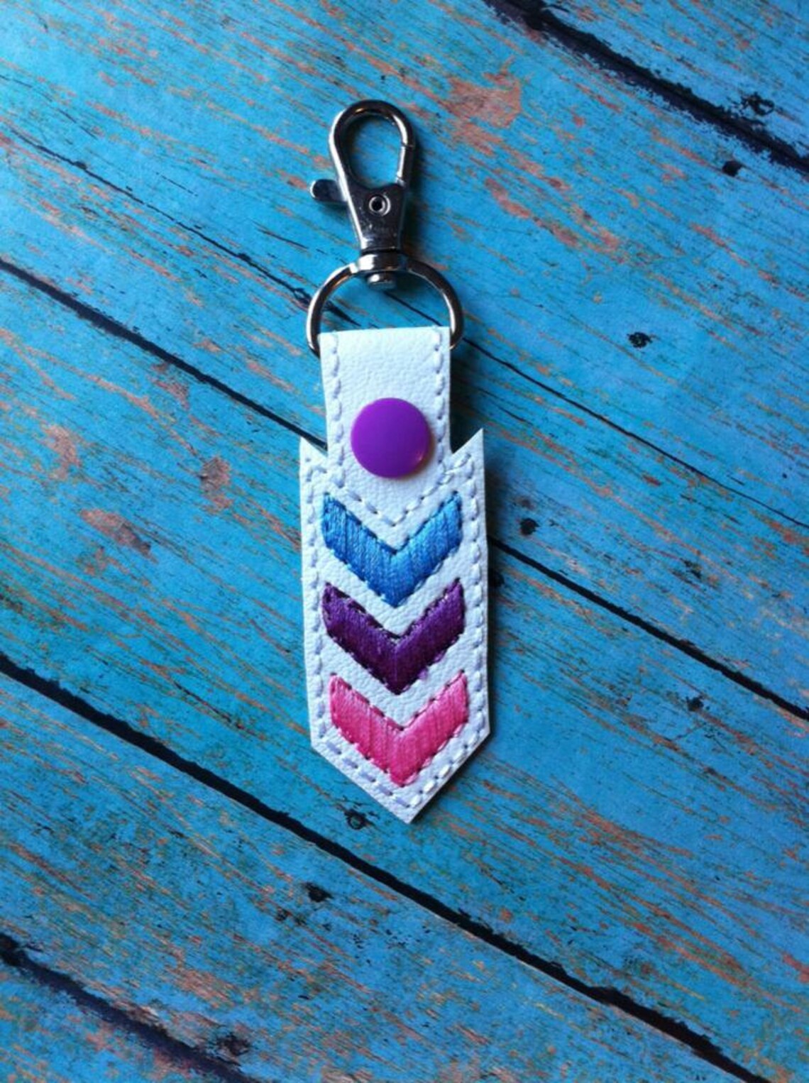 ITH Arrow Snap Tab/key Fob DIGITAL Embroidery Design - Etsy